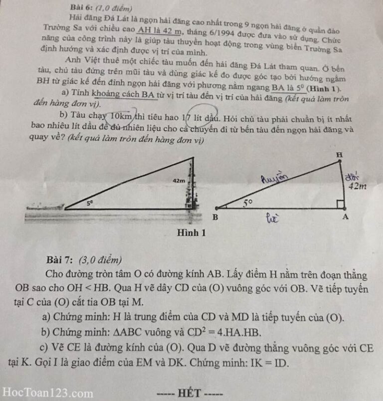 Đề thi HK1 Toán 9 THCS Nguyễn Gia Thiều, quận Tân Bình 2022-2023