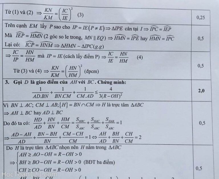 Đề thi HSG Toán 9 tỉnh Thanh Hóa 2022-2023 có đáp án - Học Toán 123